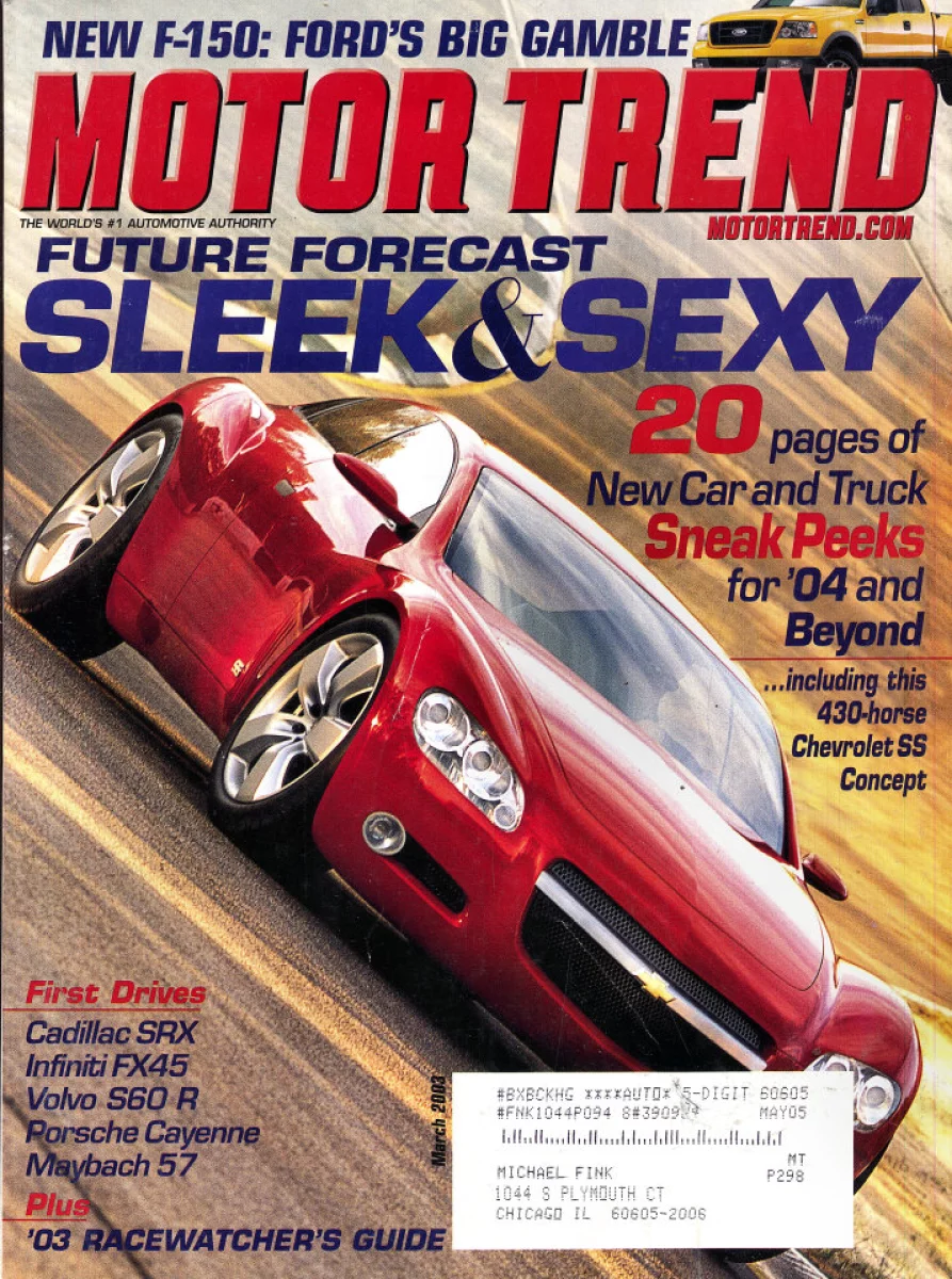 Motor Trend | March 2003 at Wolfgang's