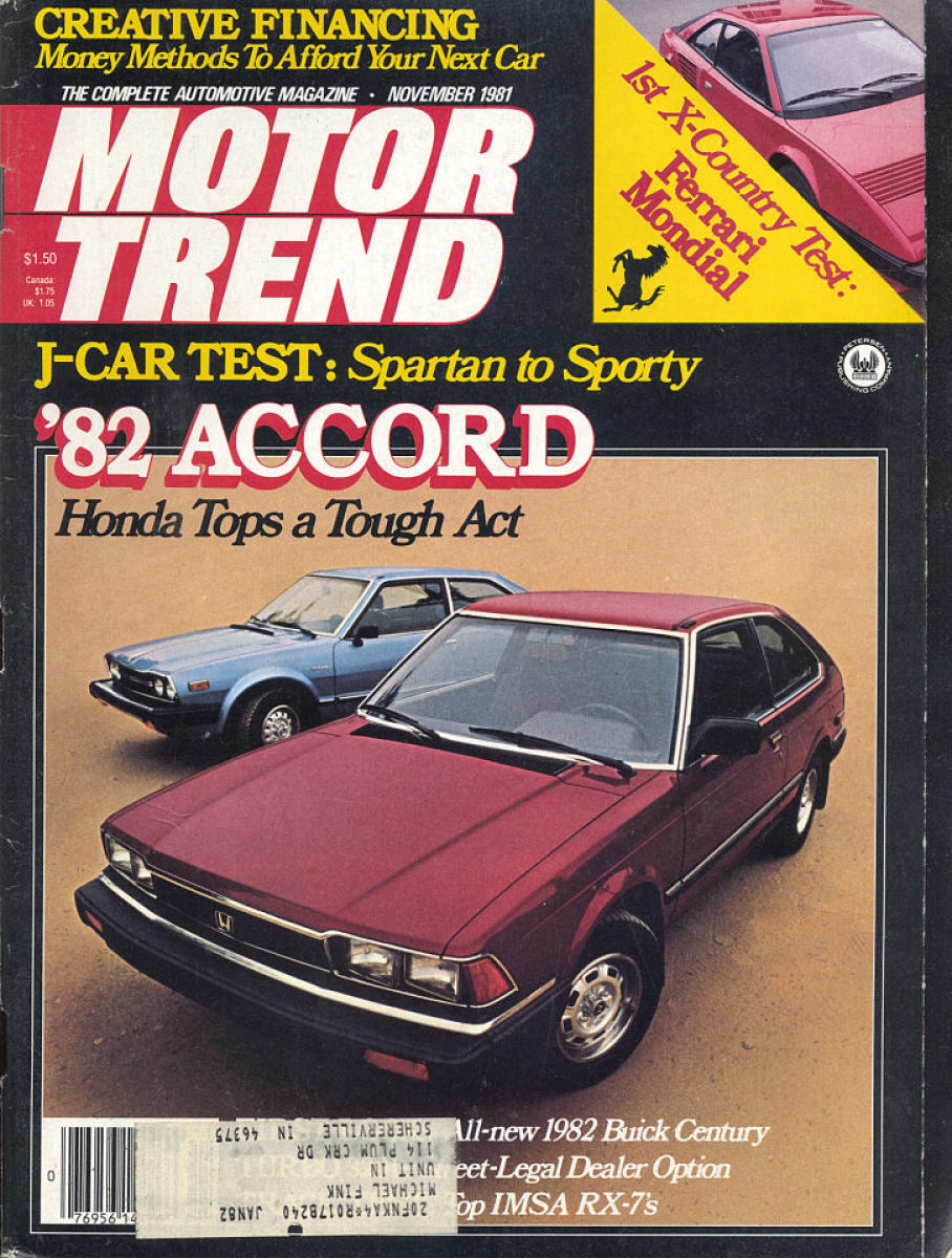 Motor Trend | November 1981 at Wolfgang's