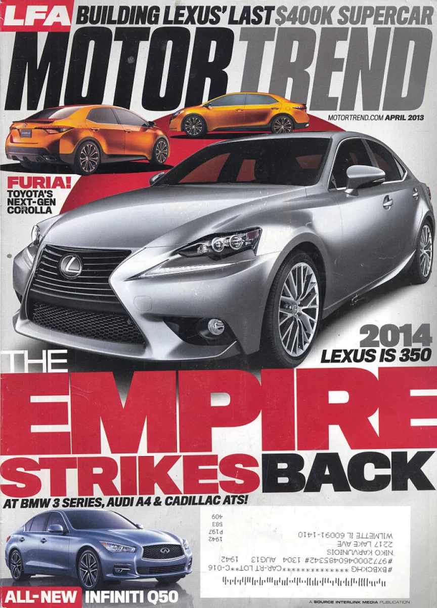 Motor Trend | April 2013 at Wolfgang's