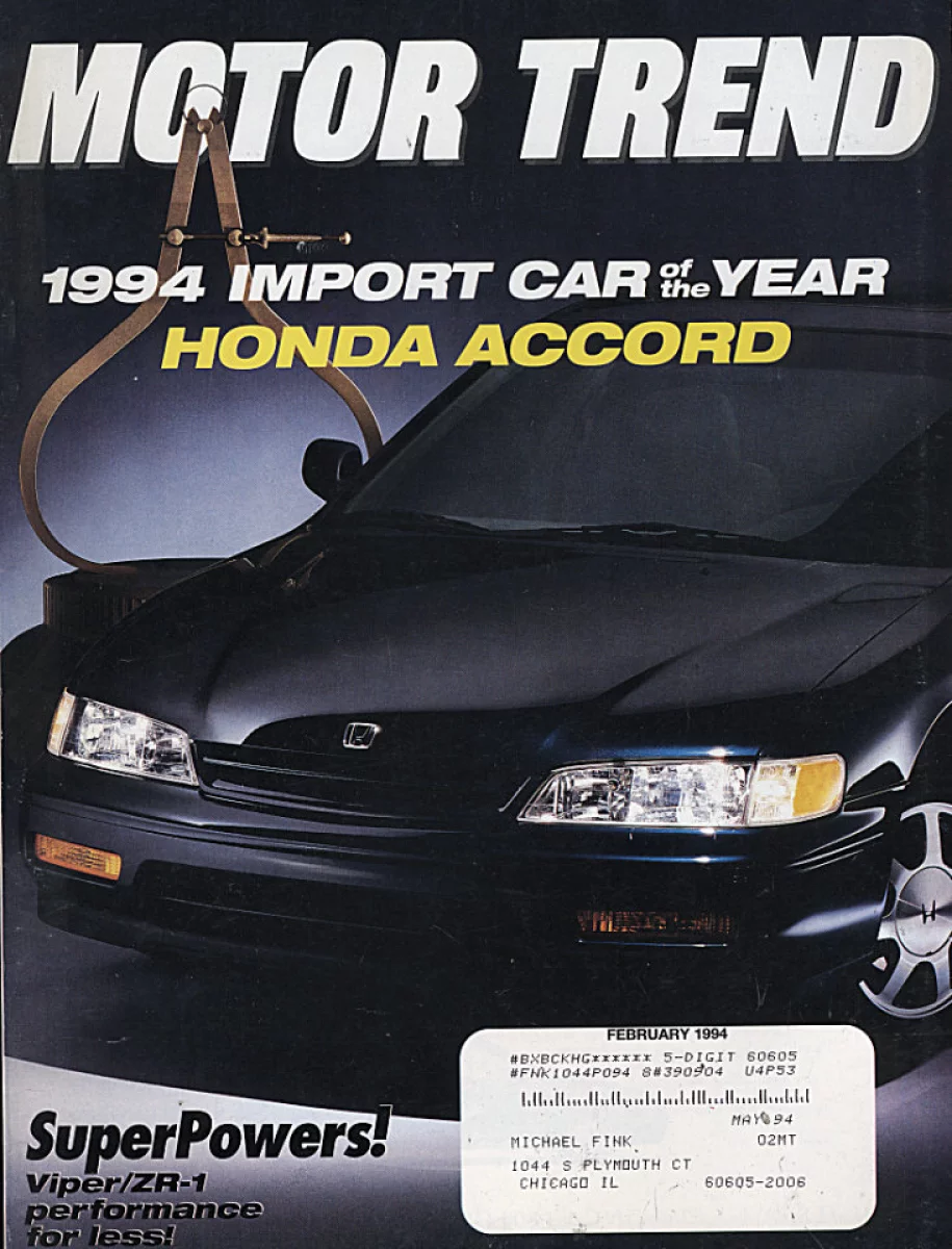 Motor Trend | February 1994 at Wolfgang's