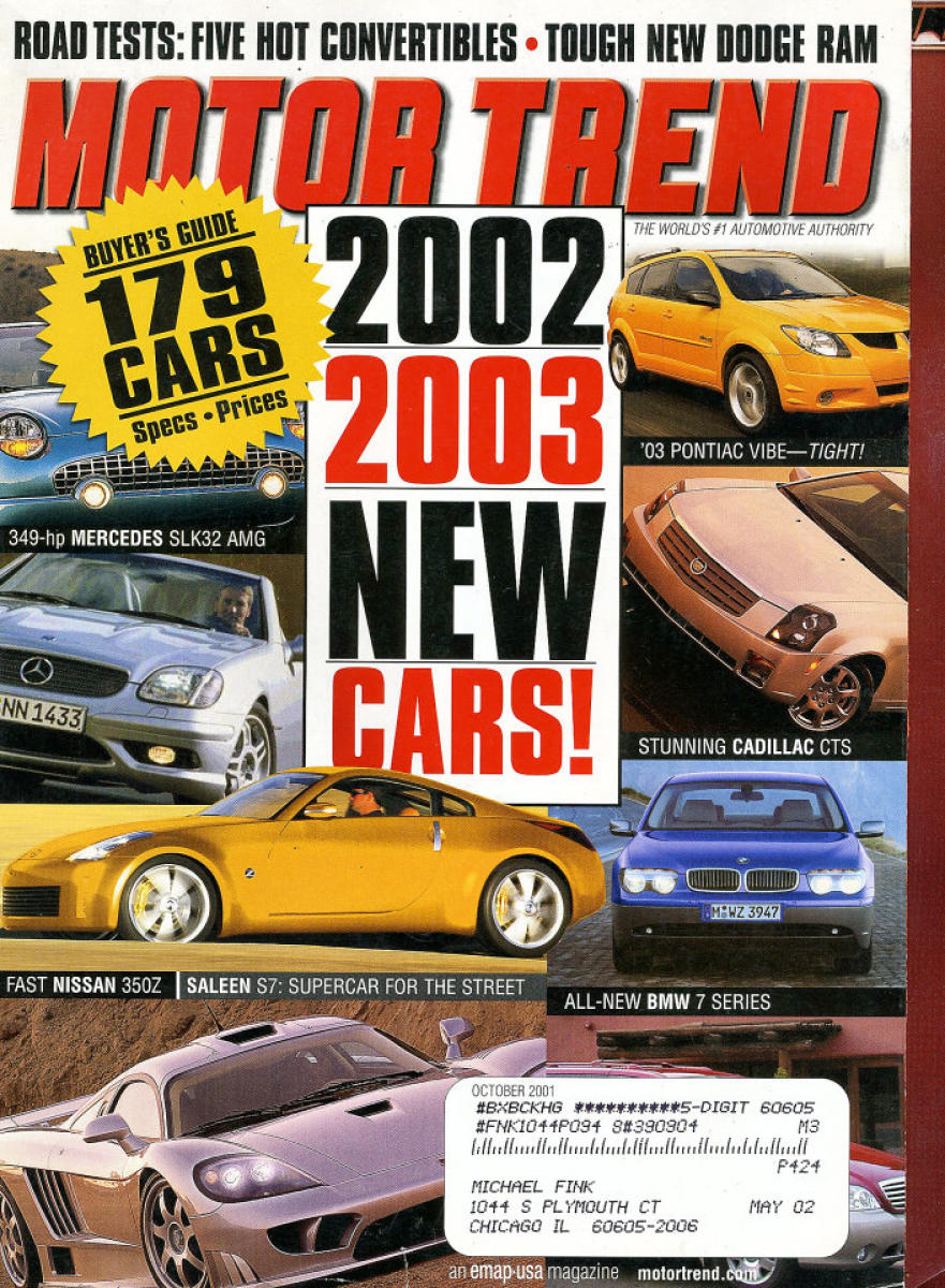Motor Trend | October 2001 at Wolfgang's