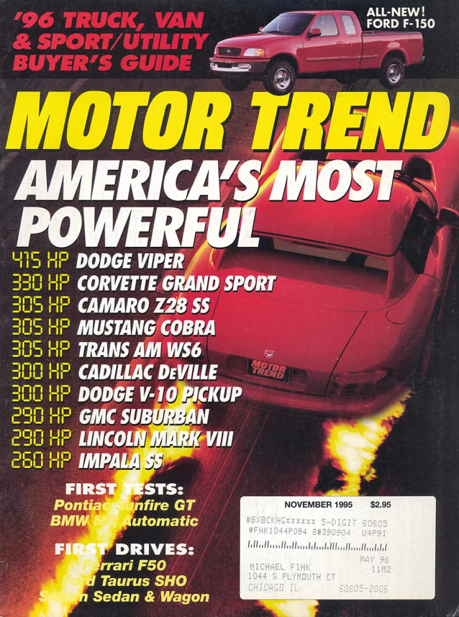 Motor Trend | November 1995 at Wolfgang's