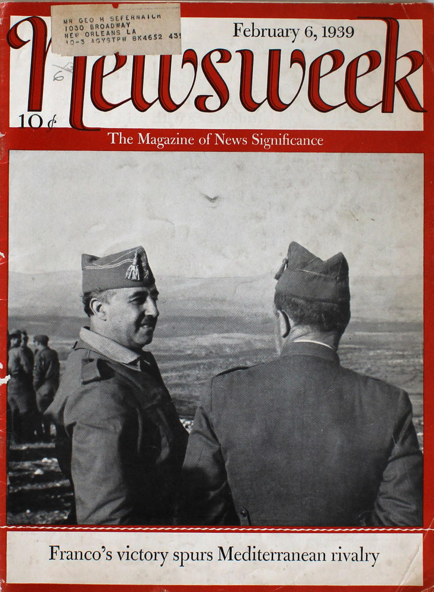 Newsweek | February 6, 1939 at Wolfgang's