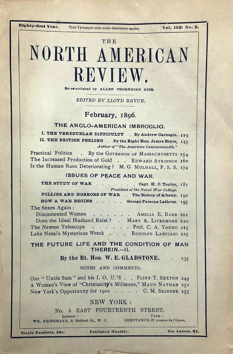 North American Review | February 1896 at Wolfgang's