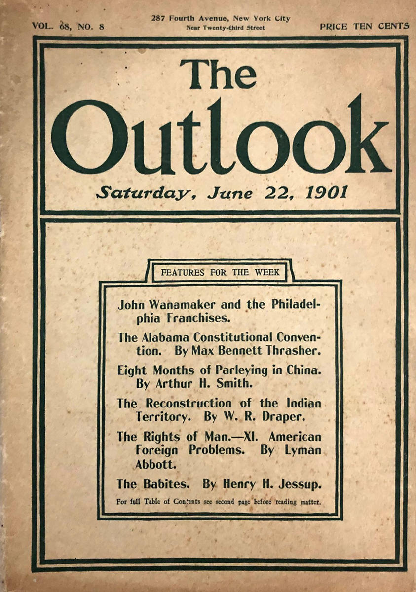 The Outlook | June 22, 1901 at Wolfgang's