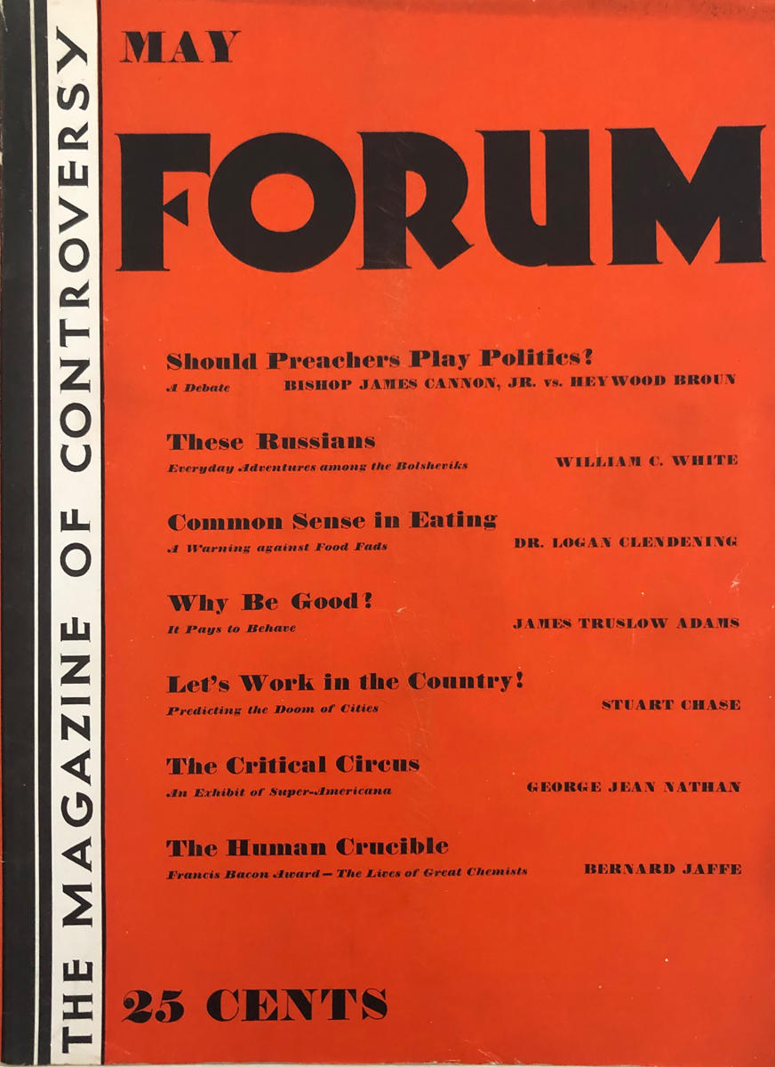 Forum | May 1930 at Wolfgang's