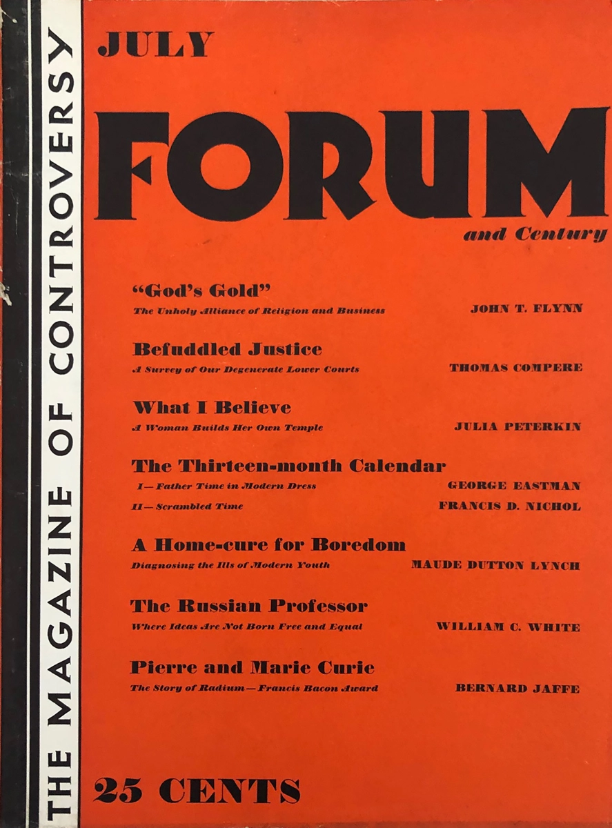 Forum | July 1930 at Wolfgang's