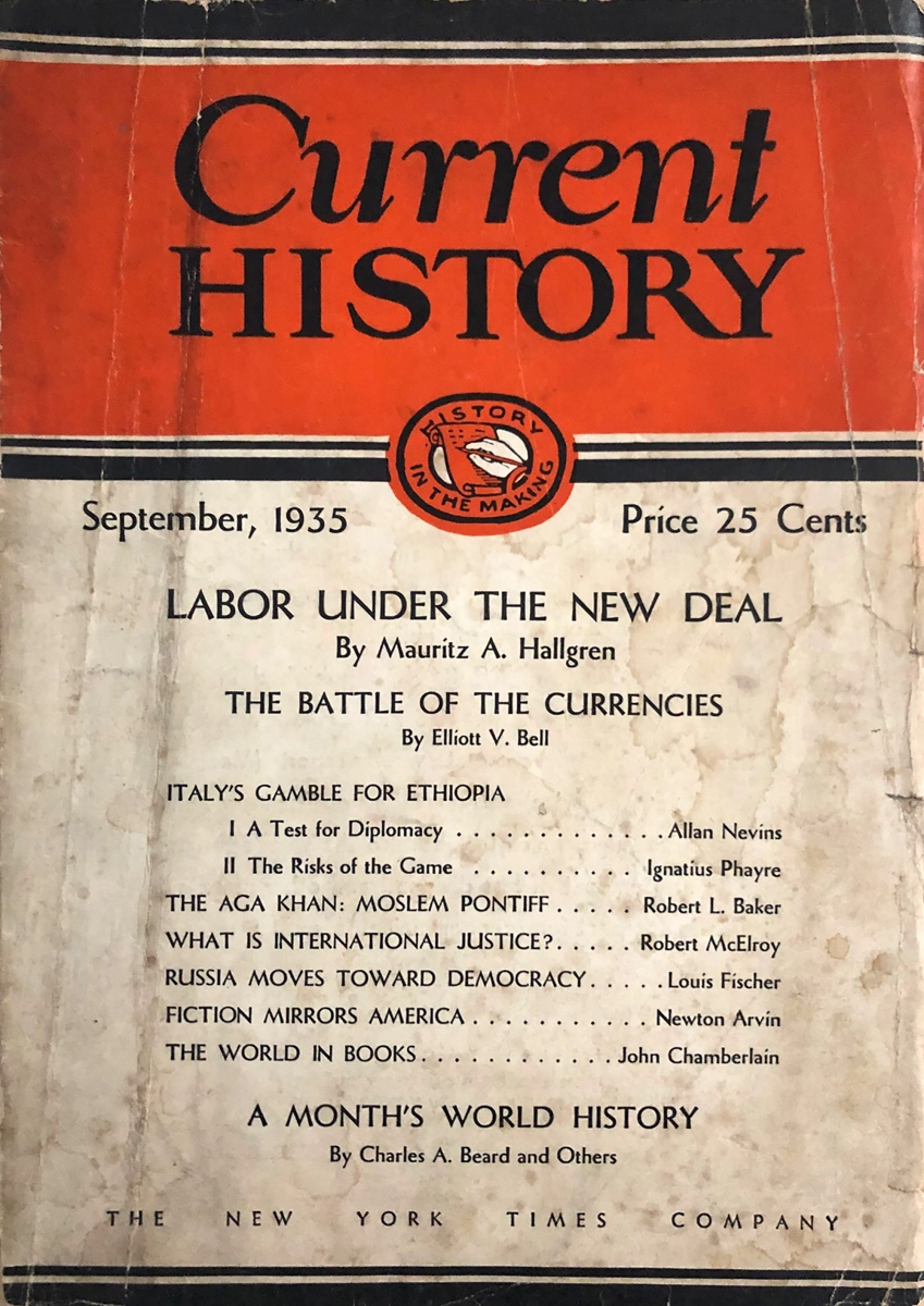 Current History | September 1935 at Wolfgang's