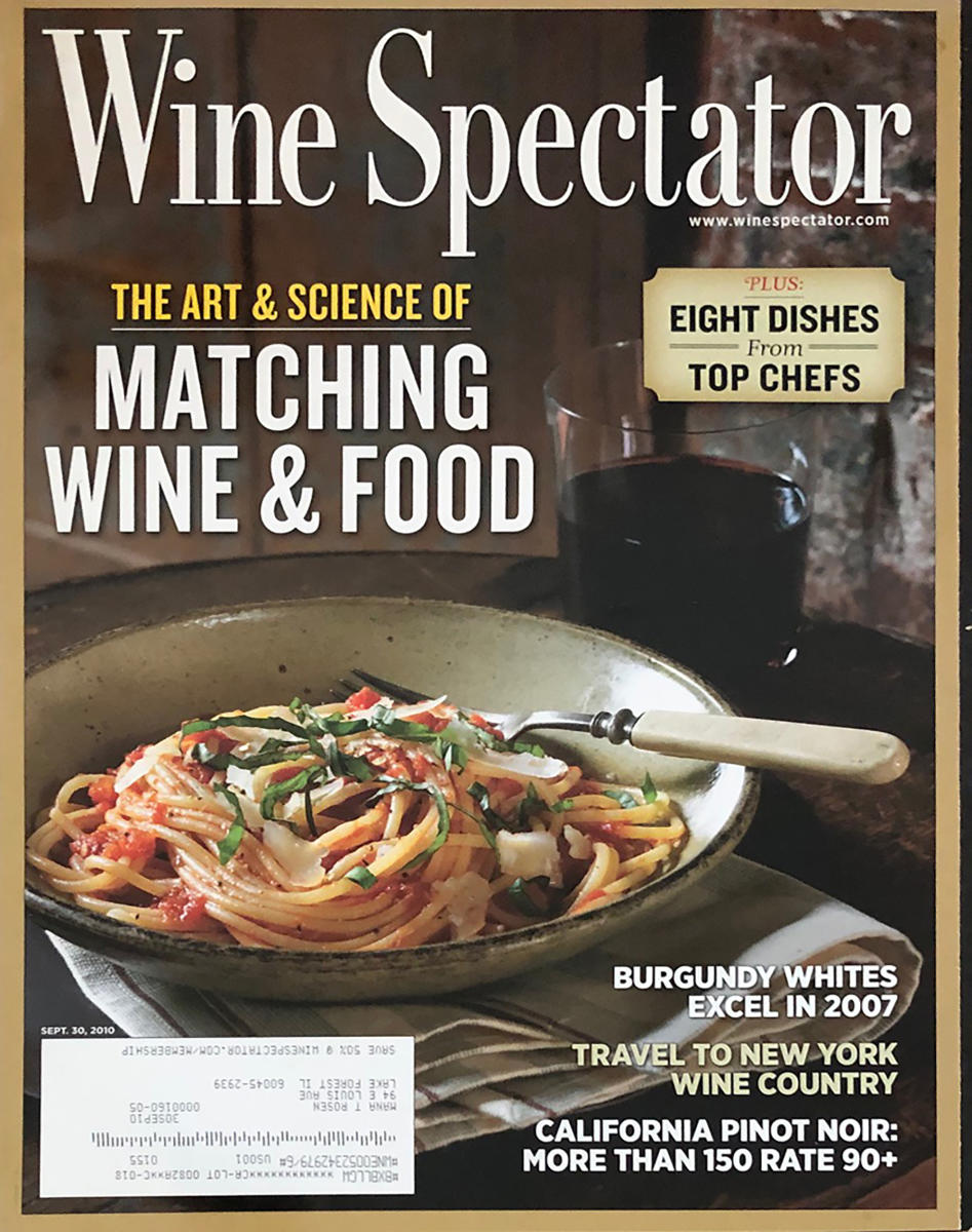 Wine Spectator | September 30, 2010 at Wolfgang's