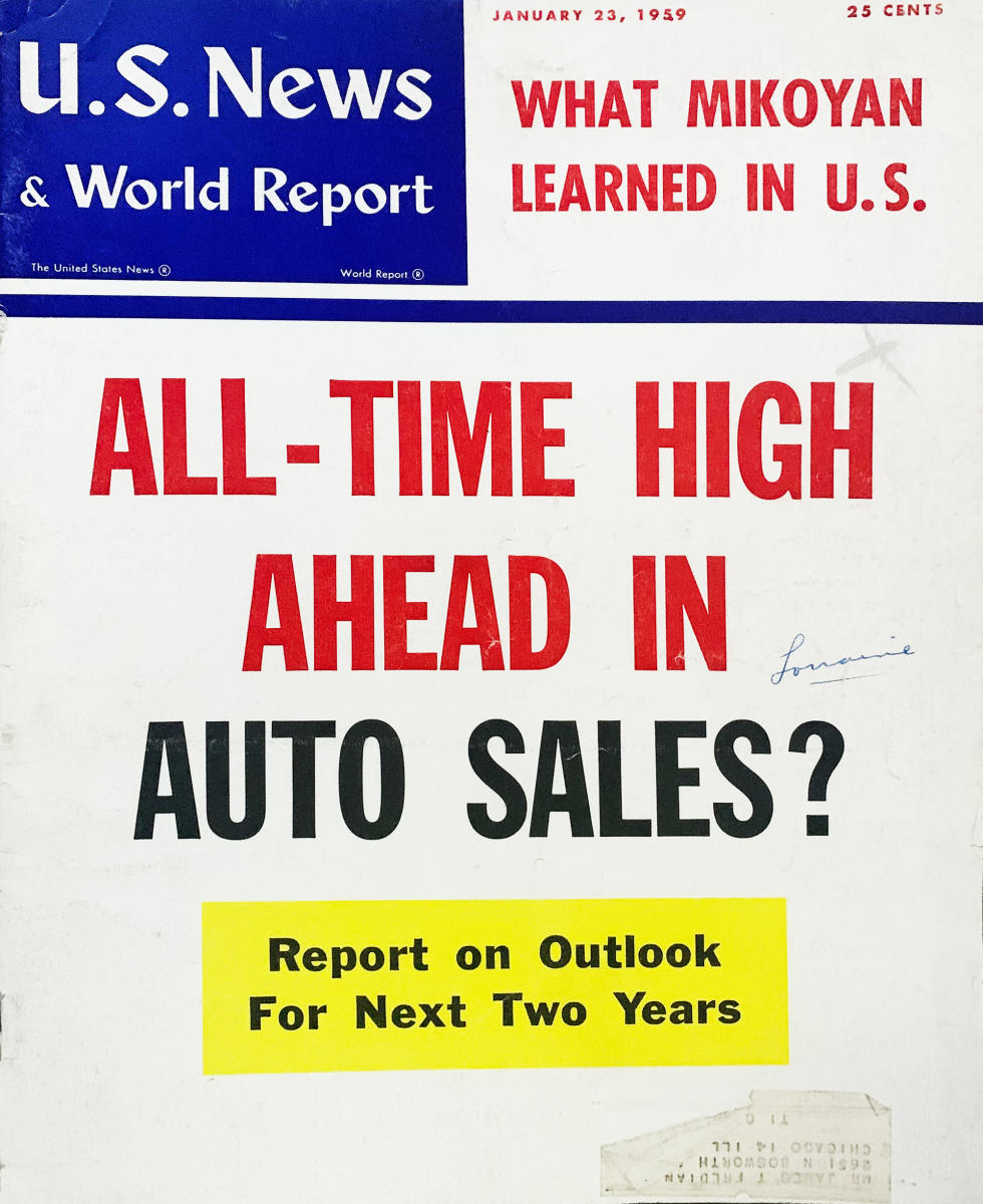 U.S. News | January 23, 1959 at Wolfgang's