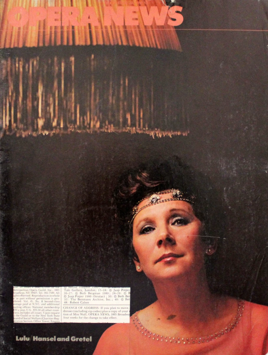 Opera News | December 20, 1980 at Wolfgang's