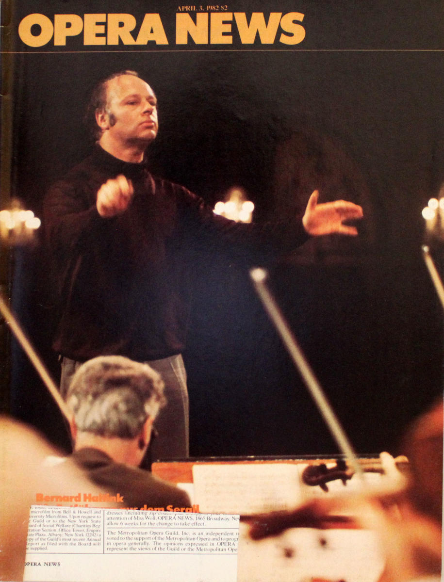 Opera News | April 3, 1982 at Wolfgang's