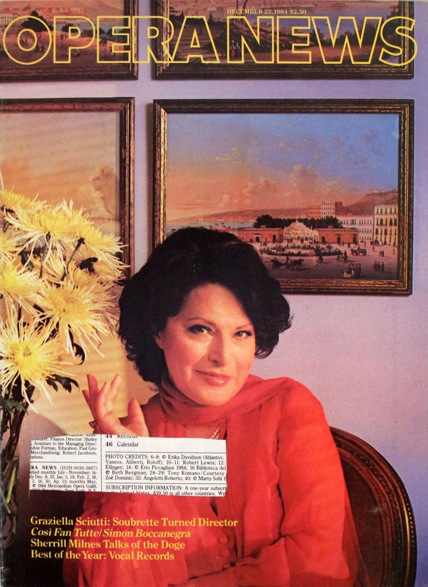 Opera News | December 22, 1984 at Wolfgang's