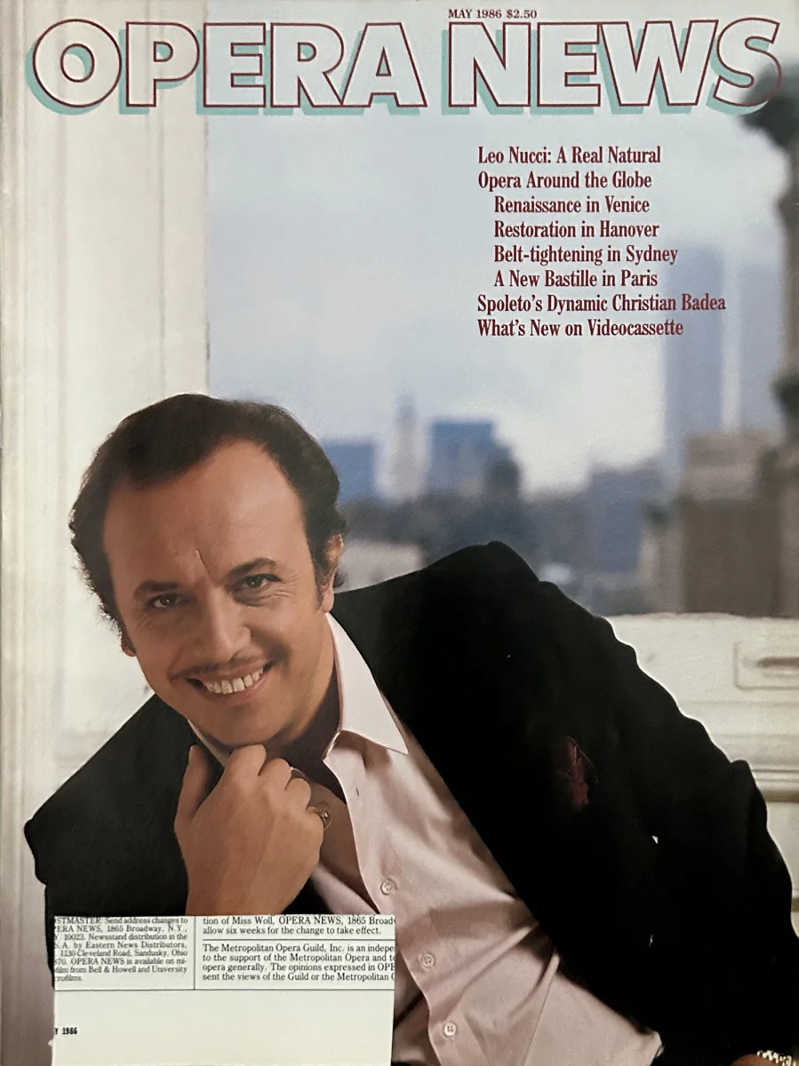 Opera News | May 1986 at Wolfgang's