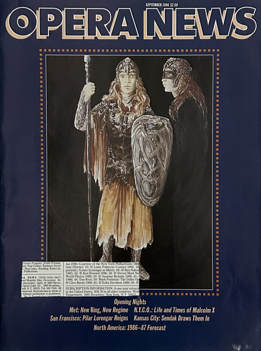 Opera News | September 1986 at Wolfgang's