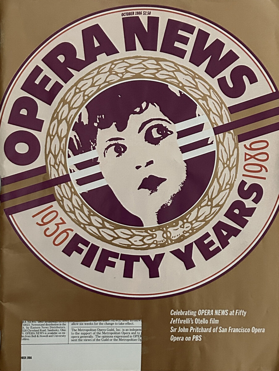Opera News | October 1986 at Wolfgang's