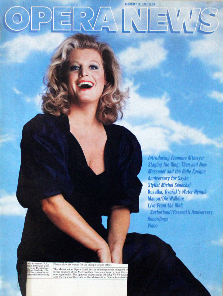 Opera News | February 28, 1987 at Wolfgang's