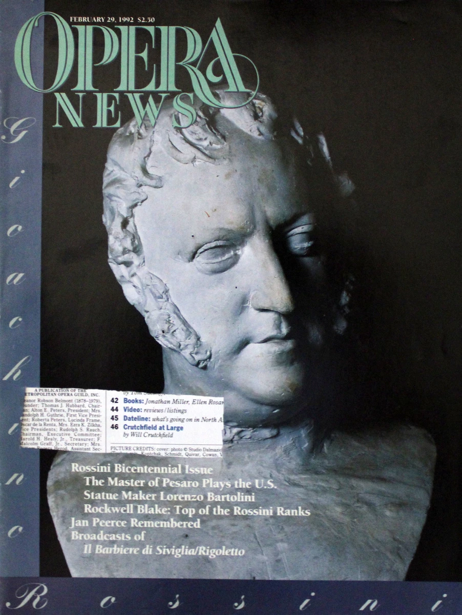 Opera News | February 29, 1992 at Wolfgang's