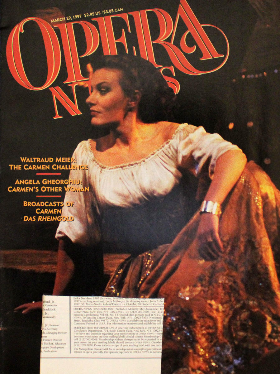 Opera News | March 22, 1997 at Wolfgang's