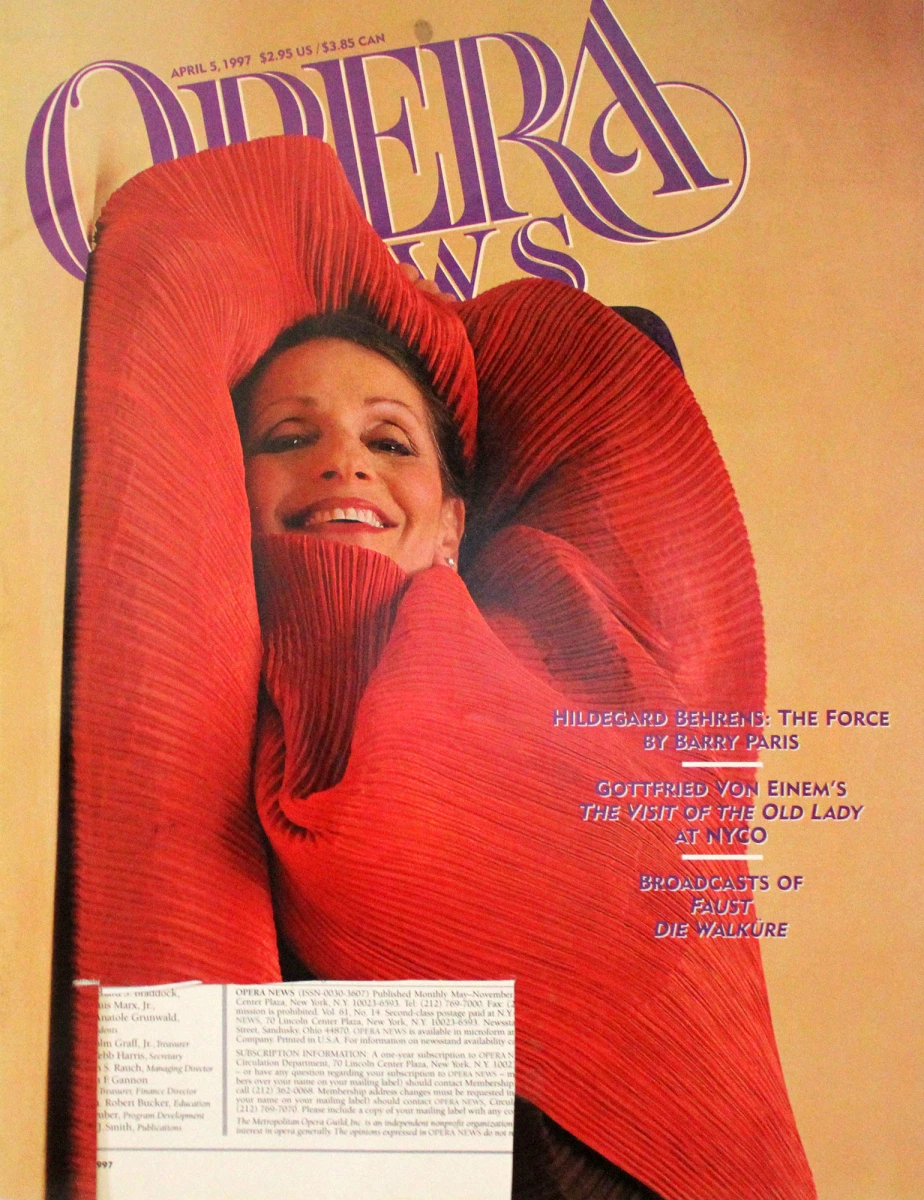 Opera News | April 5, 1997 at Wolfgang's