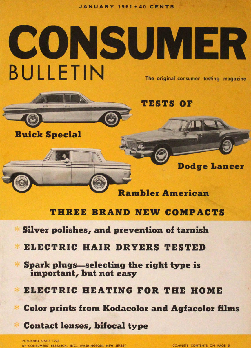 Consumer Reports | January 1961 at Wolfgang's
