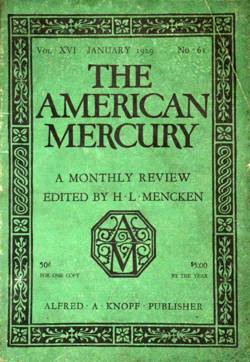 The American Mercury | January 1929 at Wolfgang's