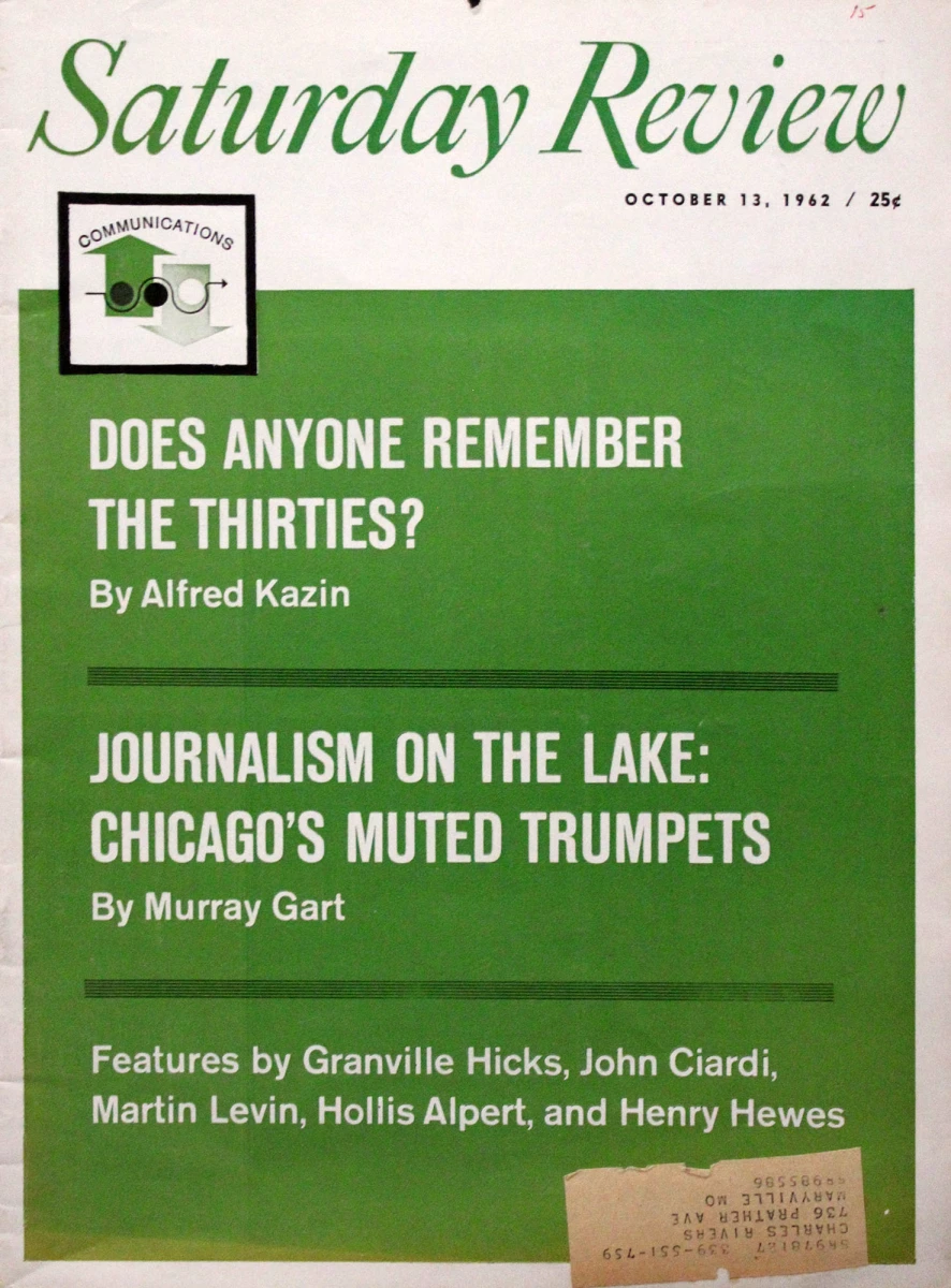 The Saturday Review | October 13, 1962 at Wolfgang's