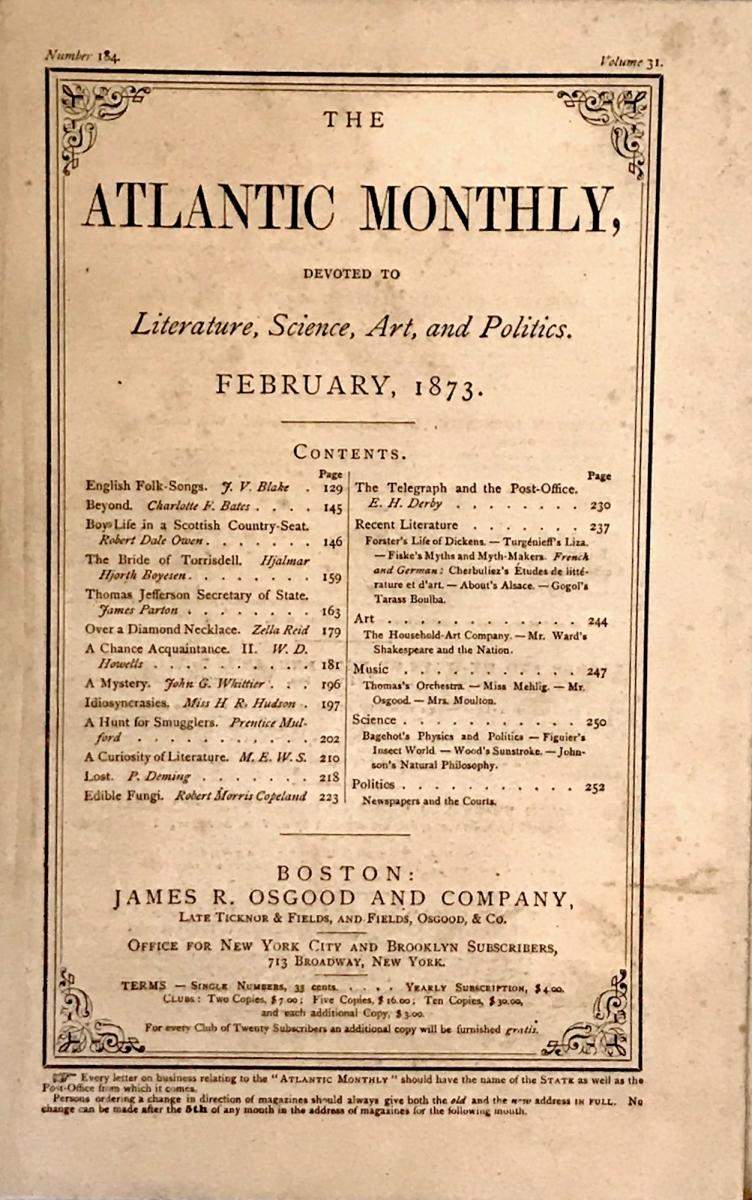 The Atlantic | February 1873 at Wolfgang's