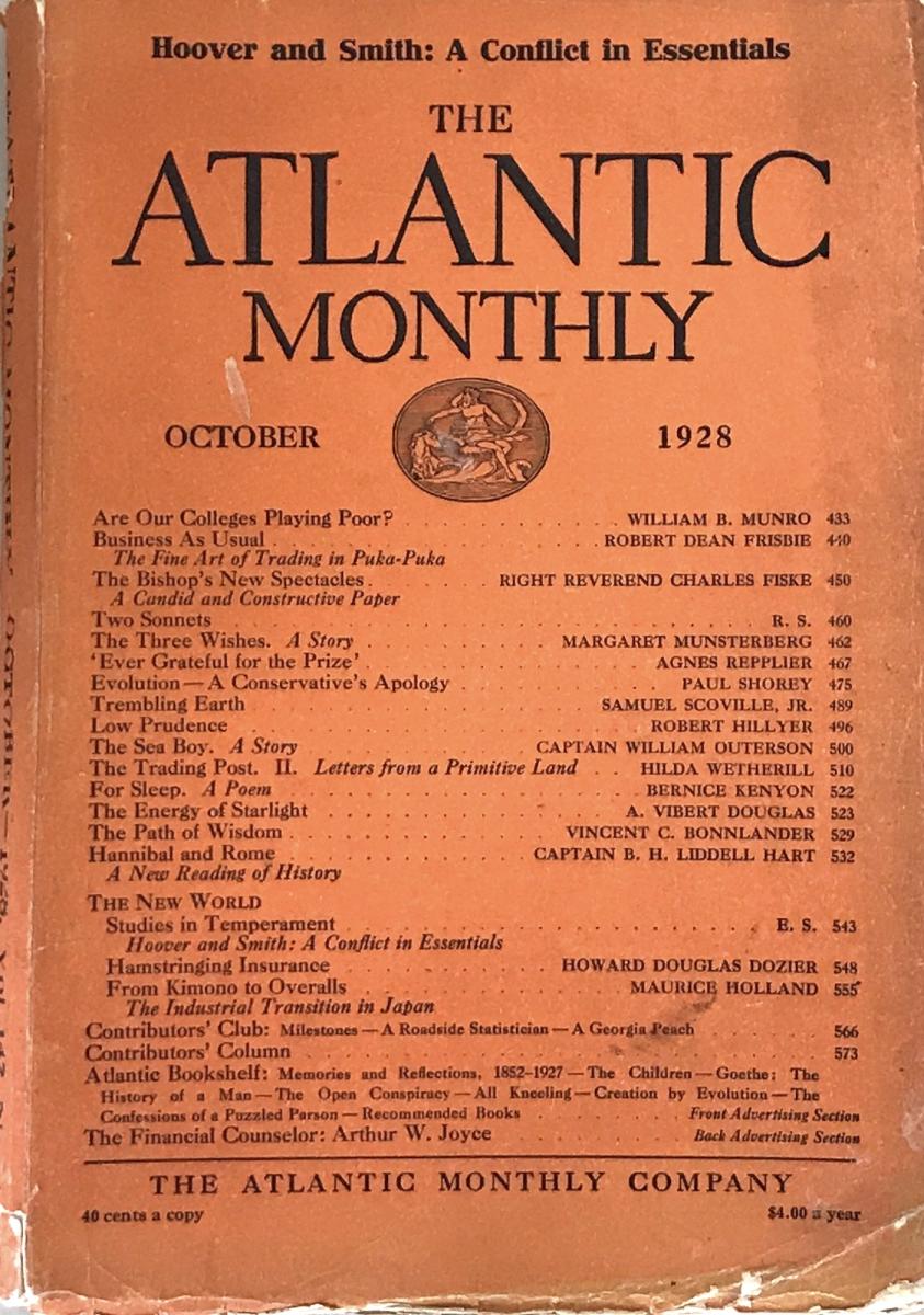 The Atlantic | October 1928 at Wolfgang's