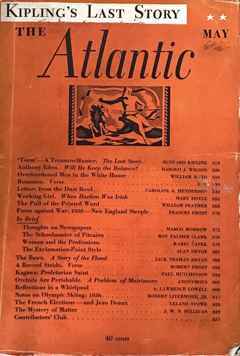 The Atlantic | May 1936 at Wolfgang's