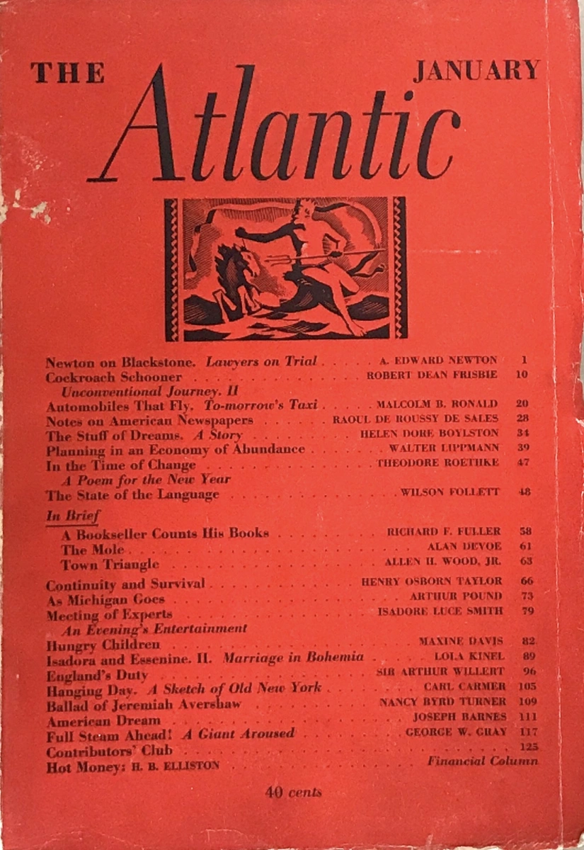 The Atlantic | January 1937 at Wolfgang's