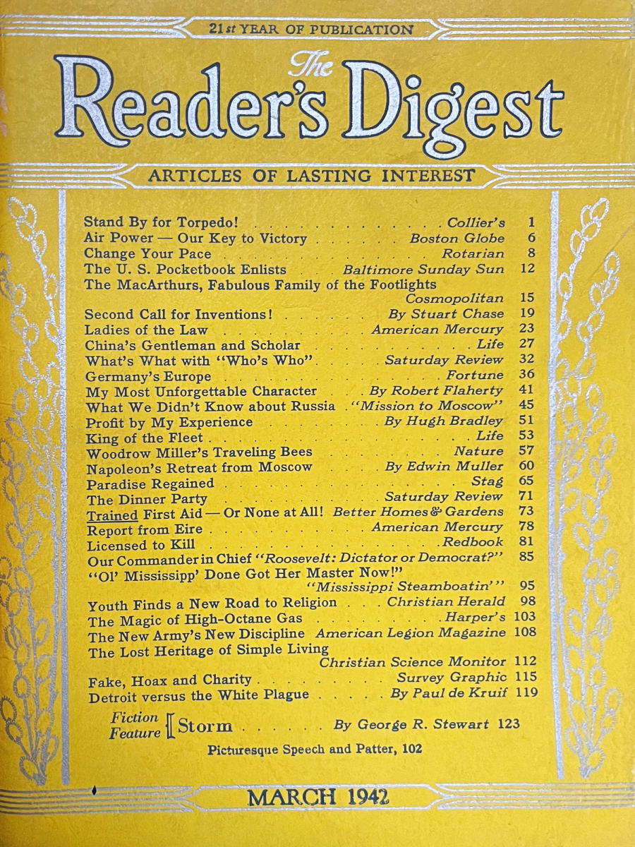 Readers Digest | March 1942 at Wolfgang's