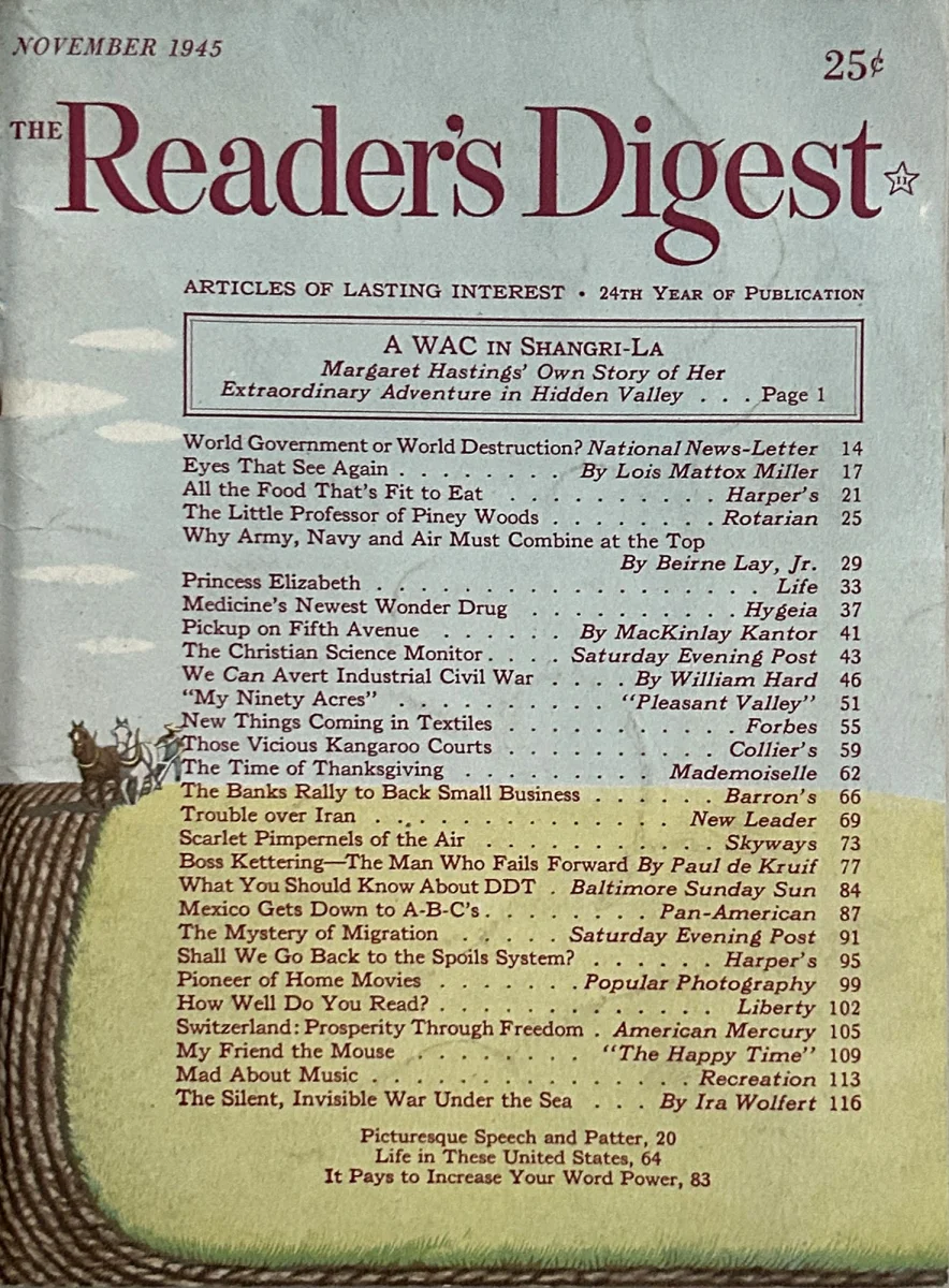 Readers Digest | November 1945 at Wolfgang's