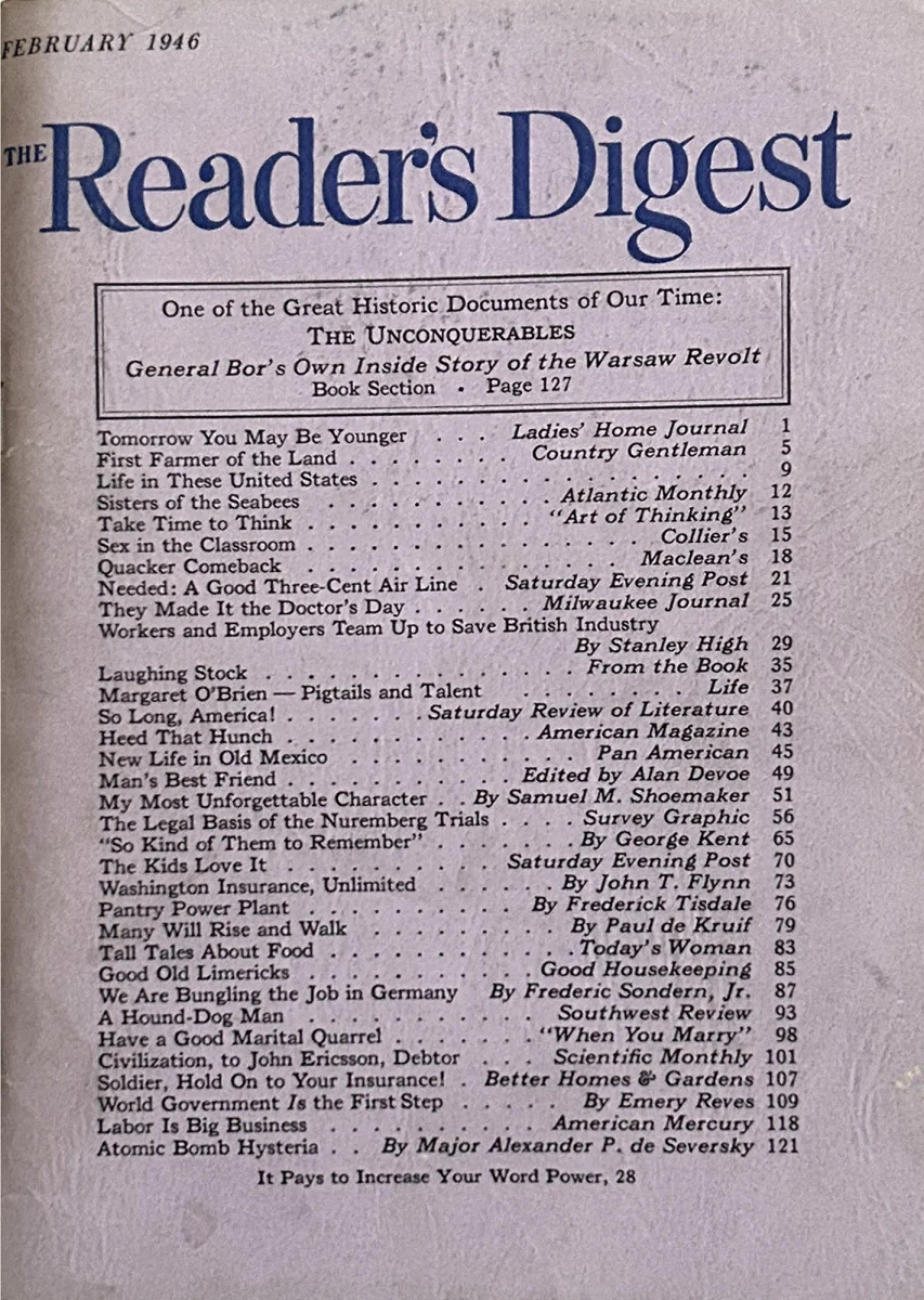 Readers Digest | February 1946 at Wolfgang's