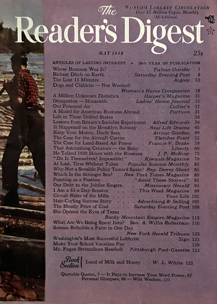 Readers Digest | May 1949 at Wolfgang's