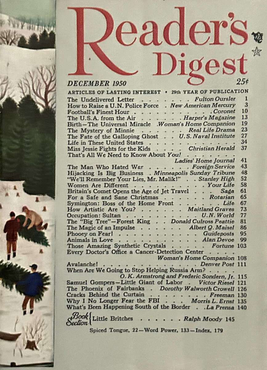 Readers Digest | December 1950 at Wolfgang's