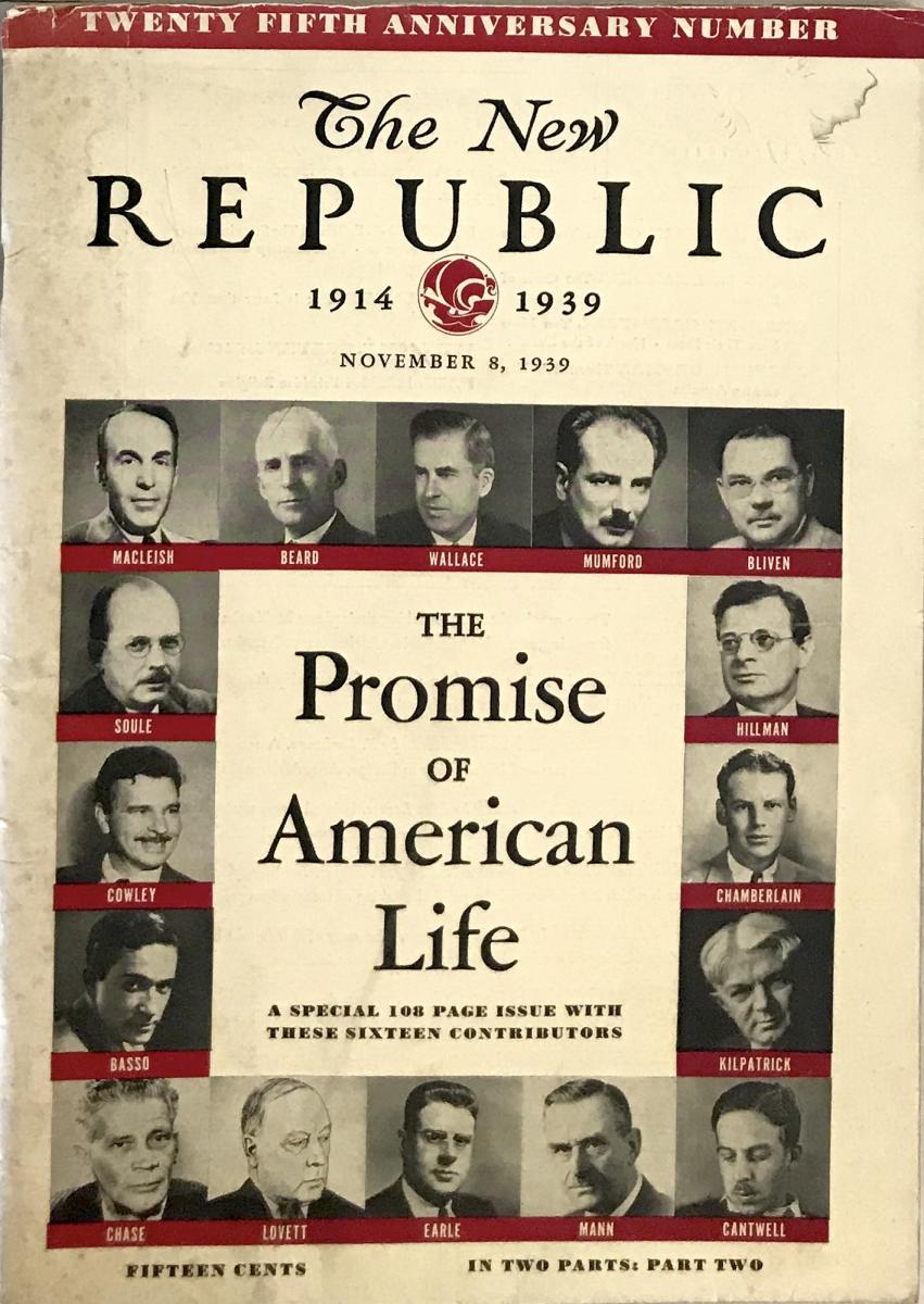 The New Republic | November 8, 1939 at Wolfgang's