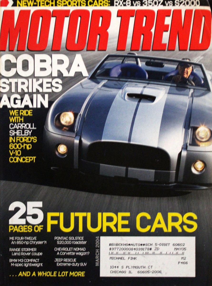 Motor Trend | March 2004 at Wolfgang's