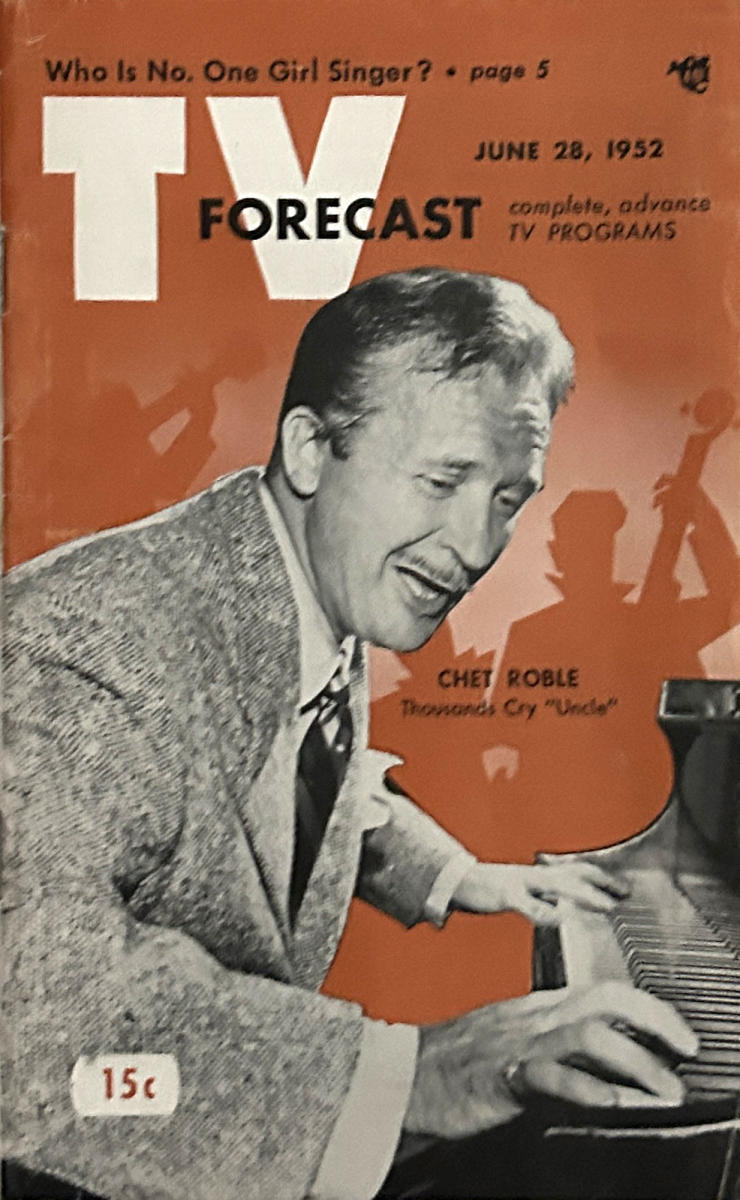 TV Forcast | June 28, 1952 at Wolfgang's