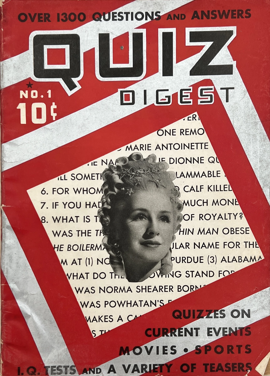 Quiz Digest | June 1938 at Wolfgang's