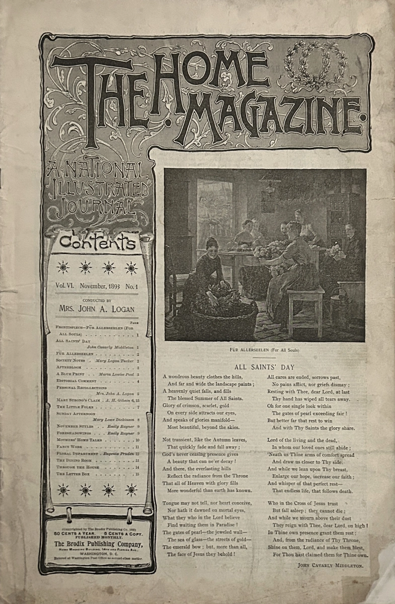 The Home Magazine | November 1893 at Wolfgang's