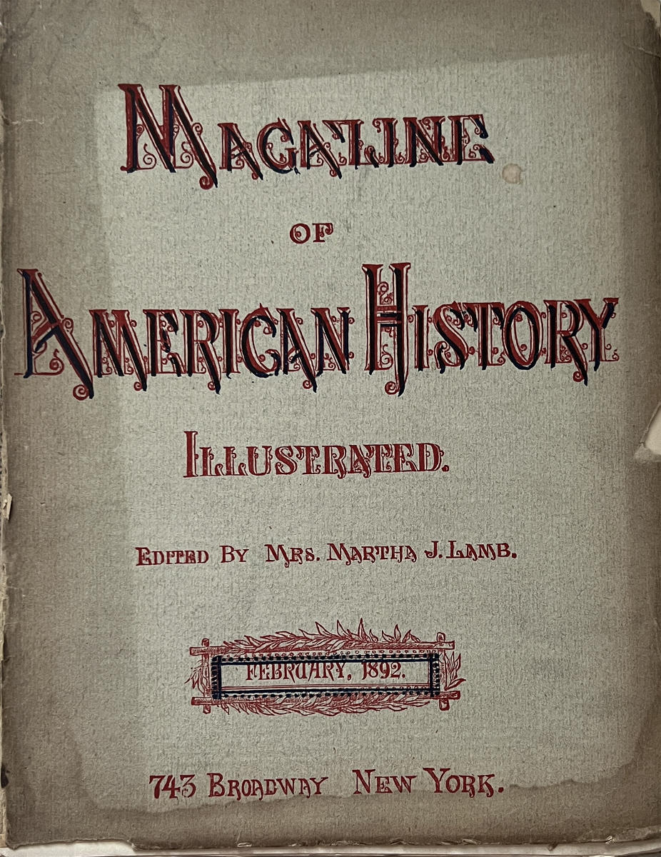 Magazine of American History | February 1892 at Wolfgang's