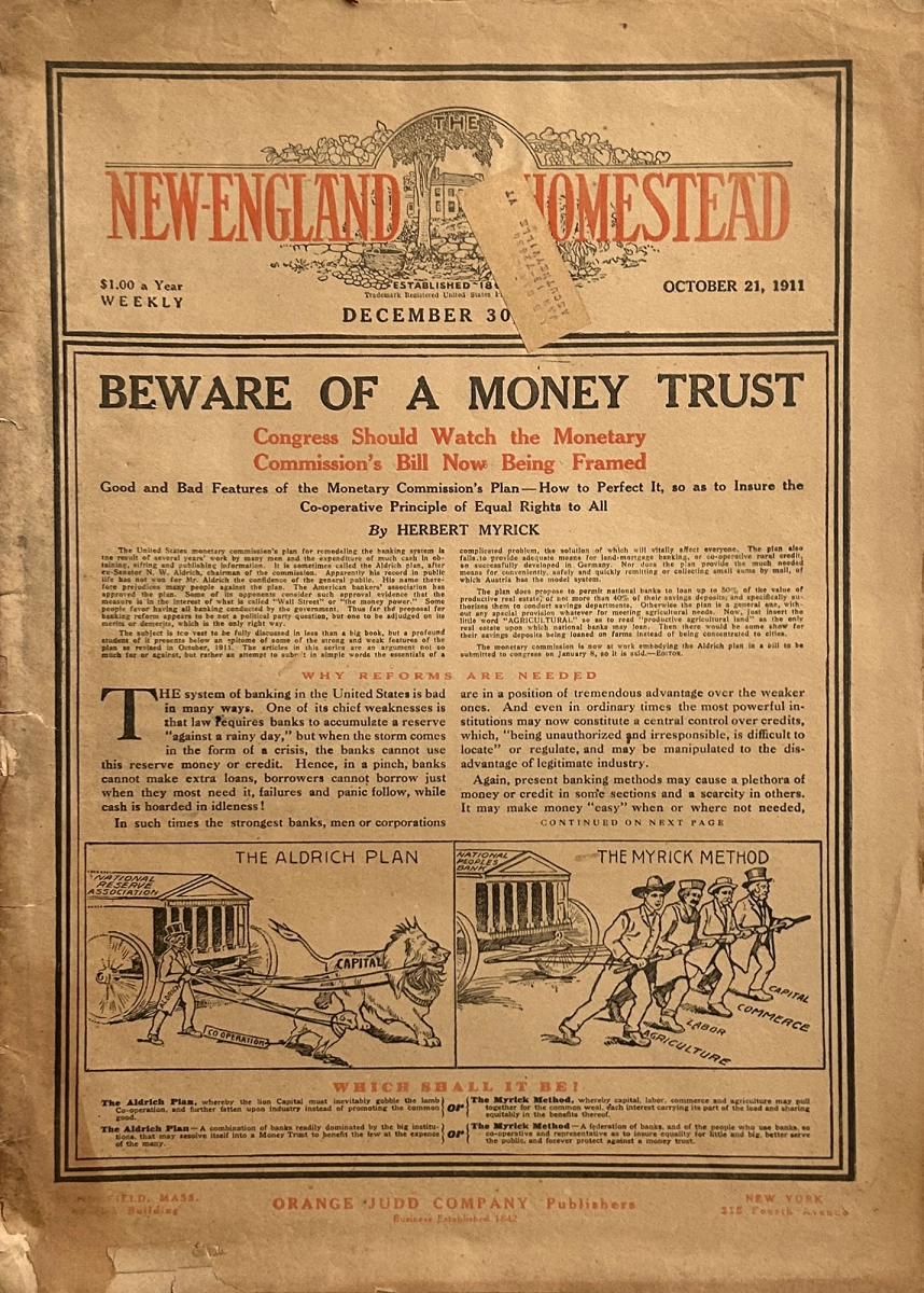 New England Homestead | October 21, 1911 at Wolfgang's