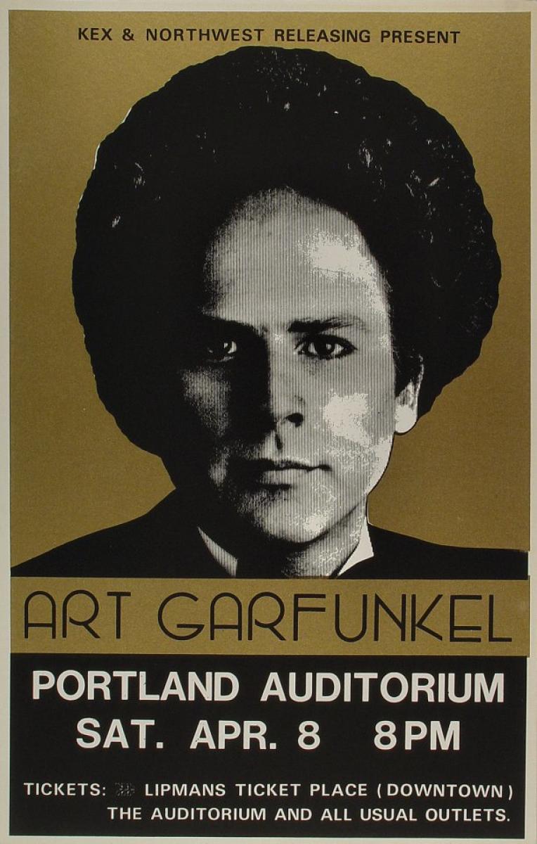 Art Garfunkel Vintage Concert Poster from Portland Civic Auditorium ...