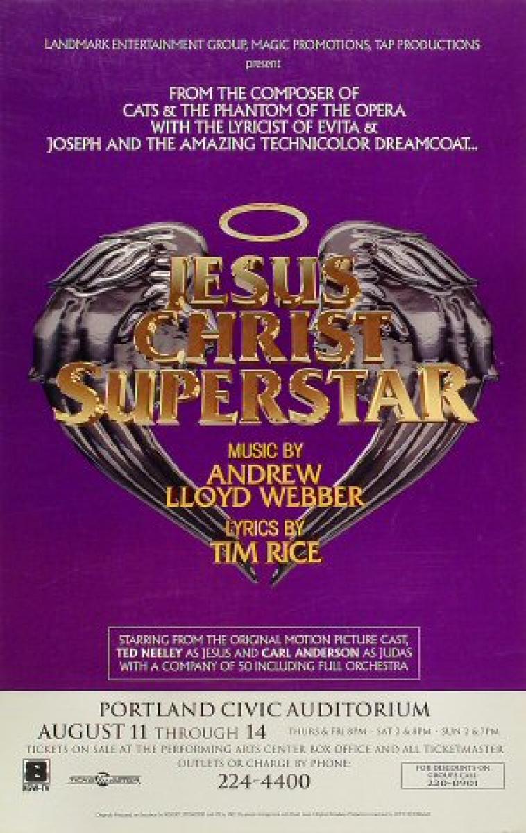 Jesus Christ Superstart Vintage Concert Poster from Portland Civic ...