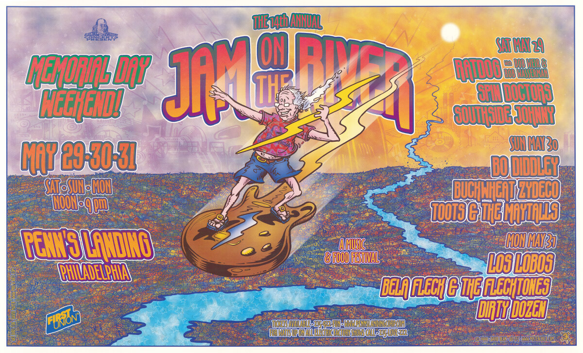 Jam on the River Vintage Concert Poster from Penn's Landing, May 29 ...