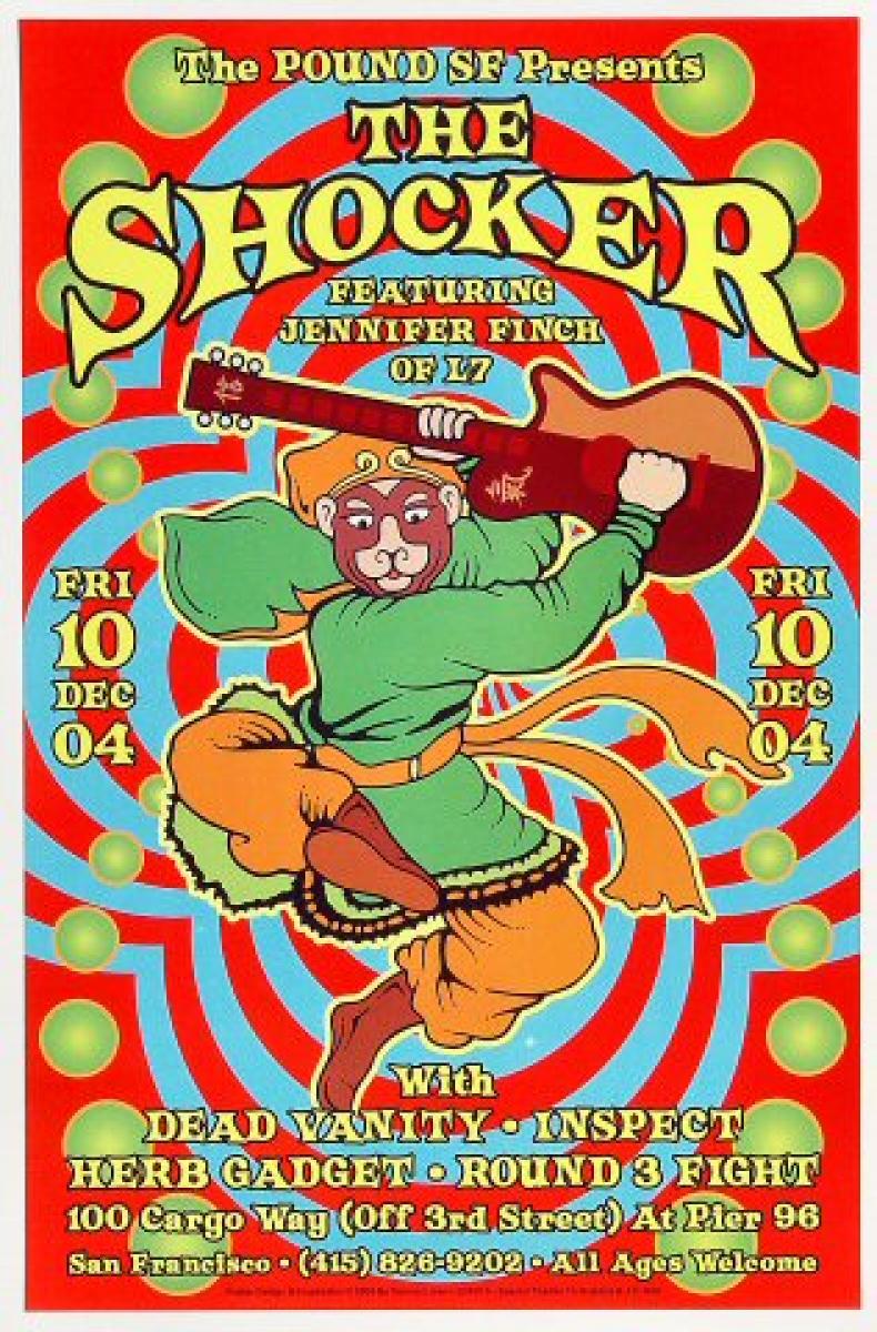 The Shocker Vintage Concert Poster from Pound, Dec 10, 2004 at Wolfgang's
