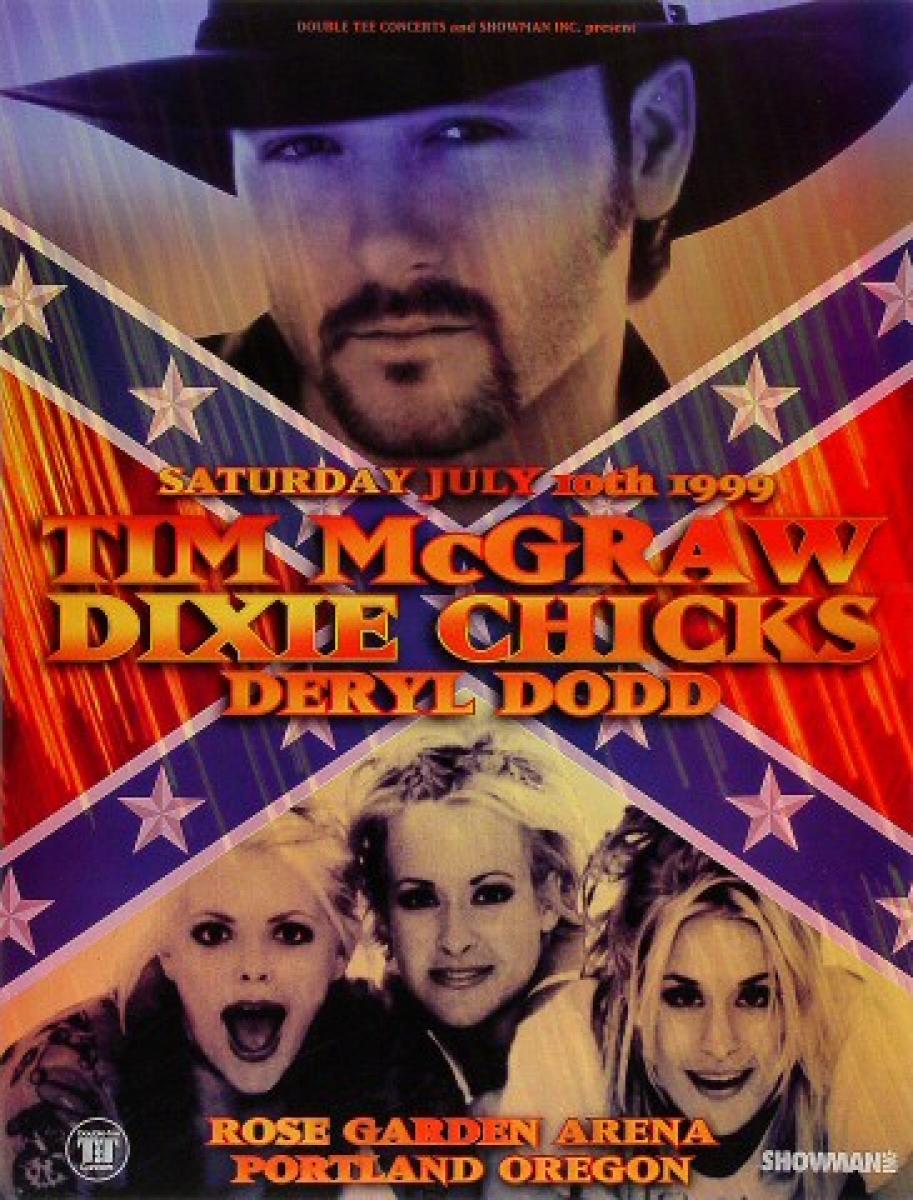 Dixie Chicks Vintage Concert Poster from Portland Rose Garden, Jul 10 ...