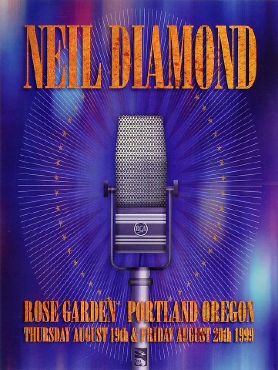 Neil Diamond Vintage Concert Poster from Portland Rose Garden, Aug 19 ...