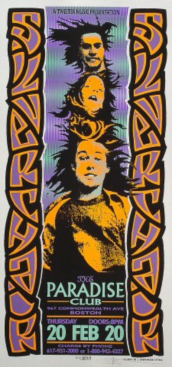 Silverchair Vintage Concert Silkscreen from Paradise, Feb 20, 1997 at ...